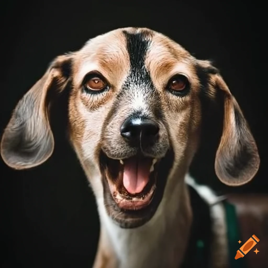 Imaginary creature resembling a mix of a dog and a goat on Craiyon