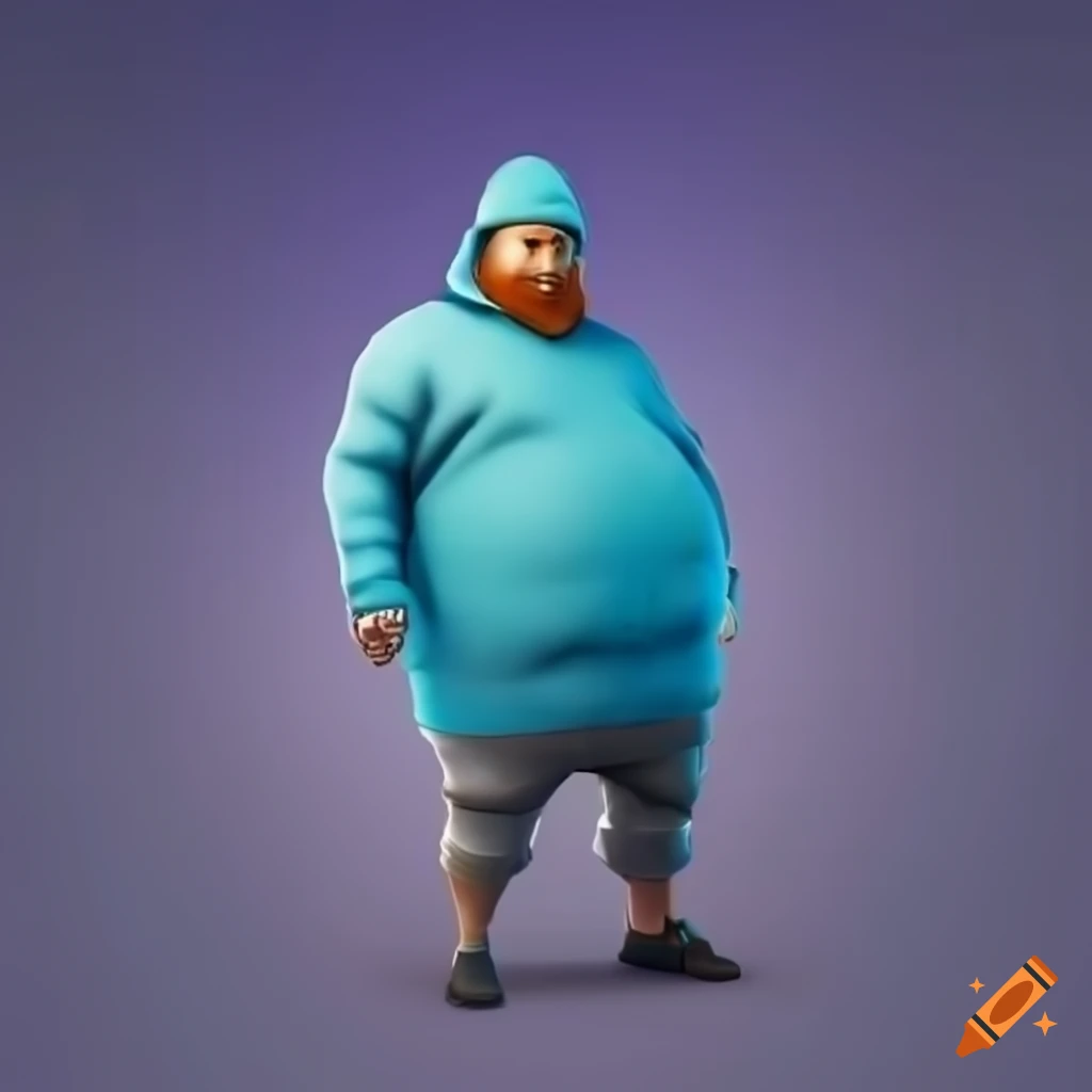 Ginger male with full beard in blue hoodie resembling a Fortnite skin ...