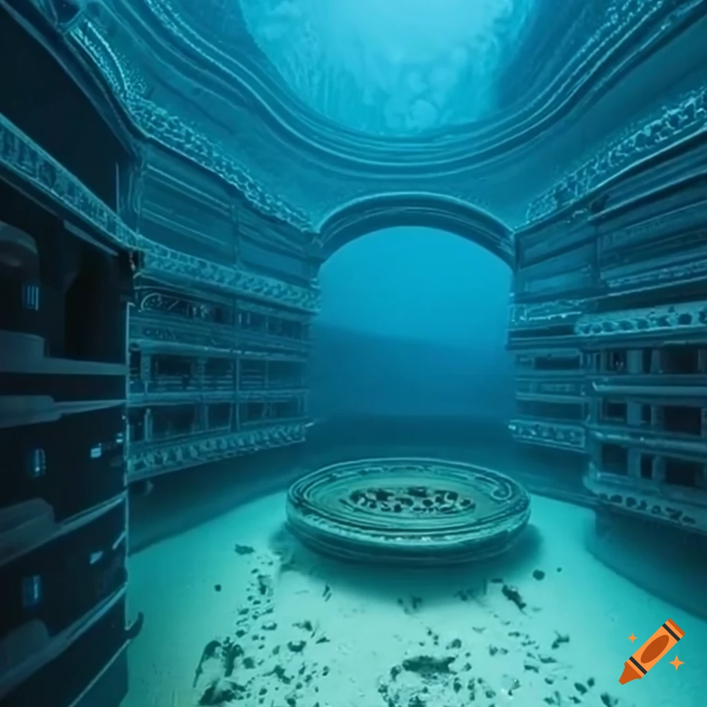 Microsoft data server at the bottom of the sea on Craiyon