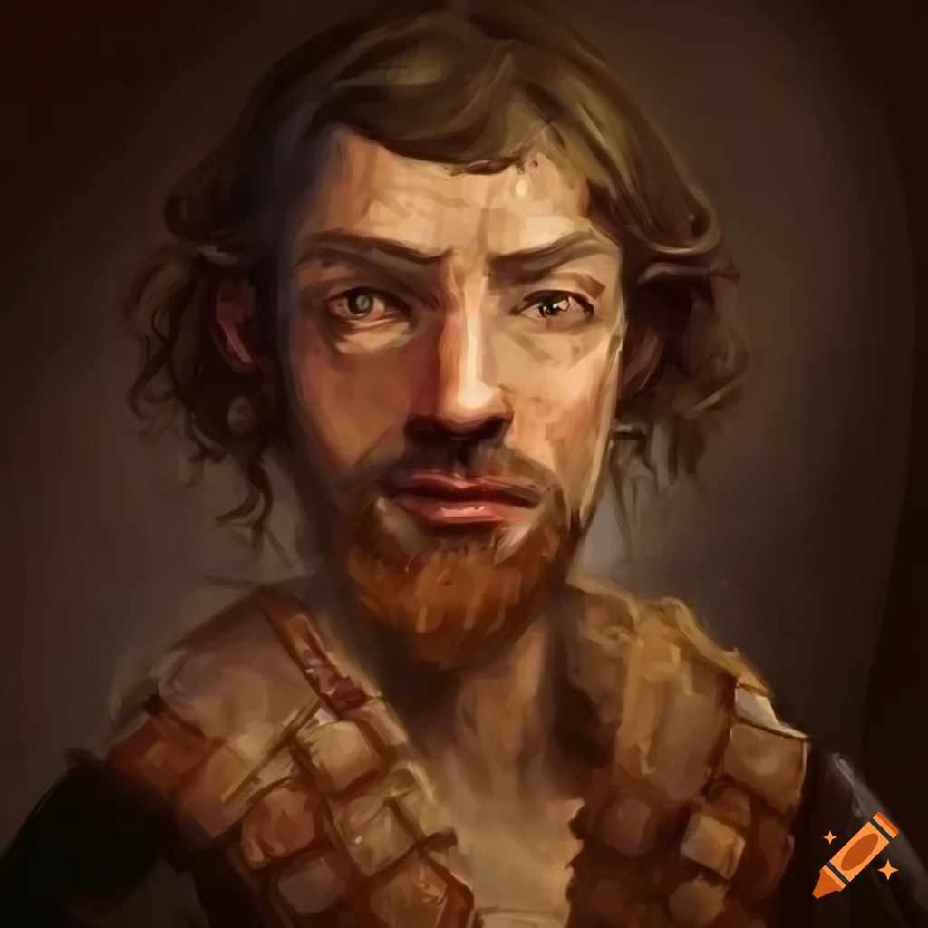 Concept art portrait of a medieval person enjoying drinks on Craiyon