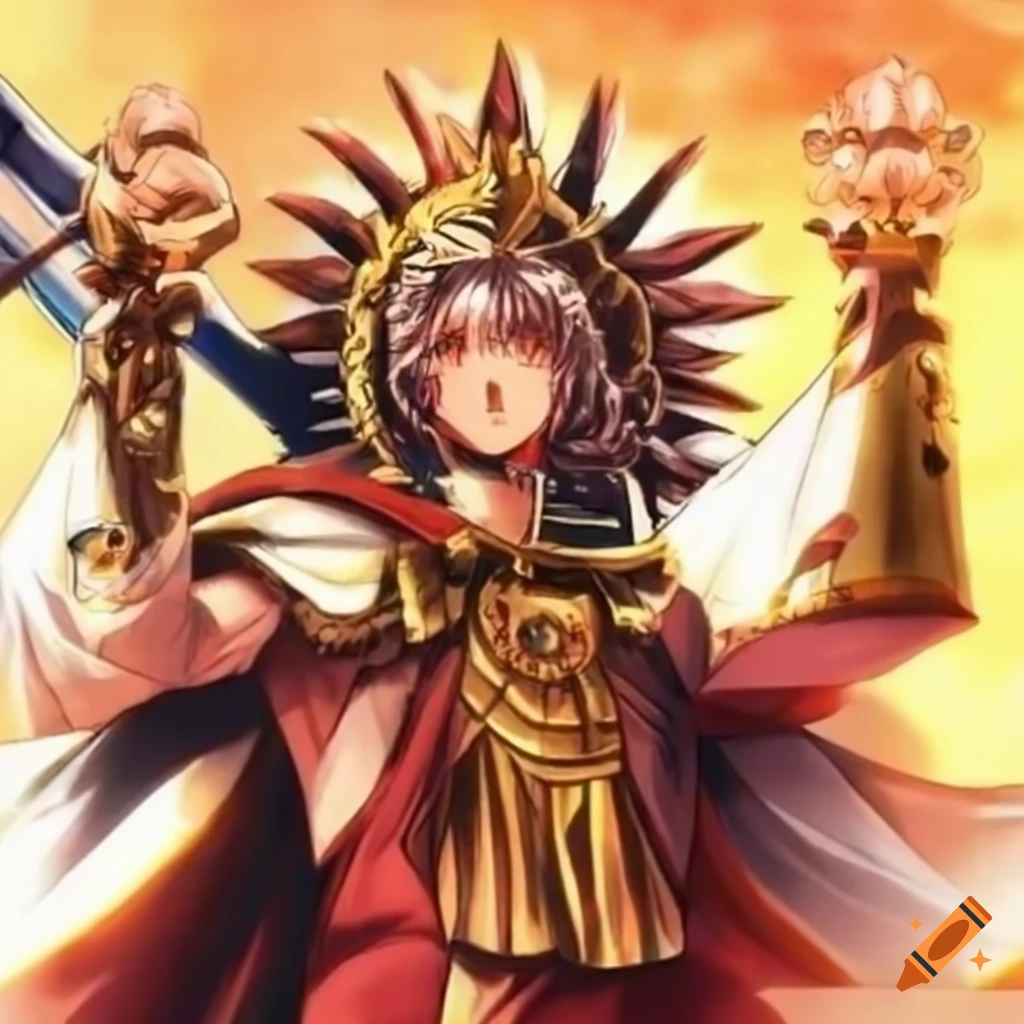 Anime depiction of Saint Martin of Tours, the Champion of Blood on Craiyon