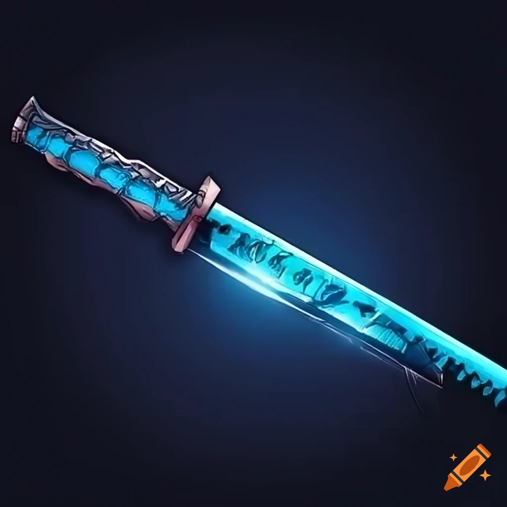 Technological futuristic style katana on Craiyon