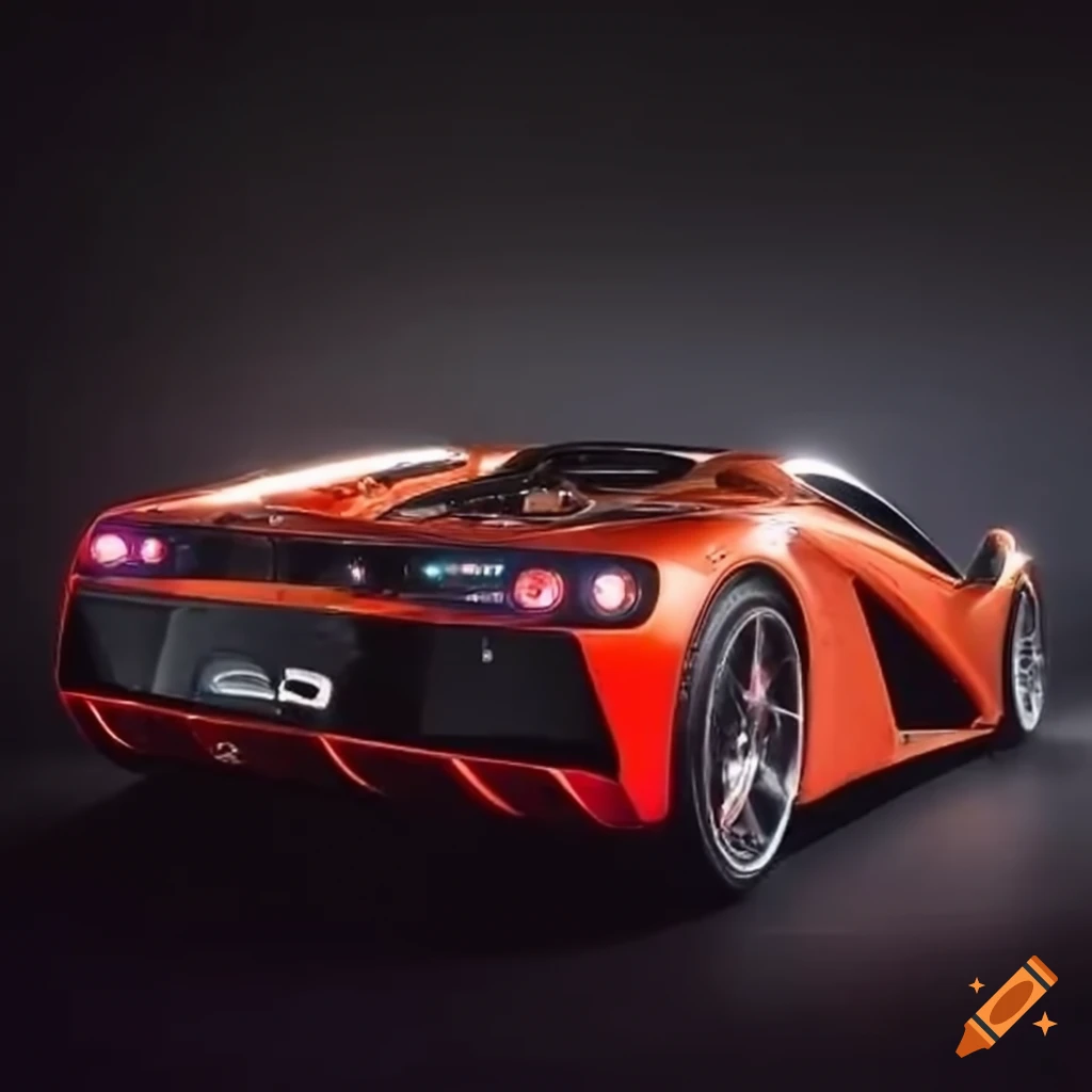 Early 2000s mid engine supercar from a side view on Craiyon