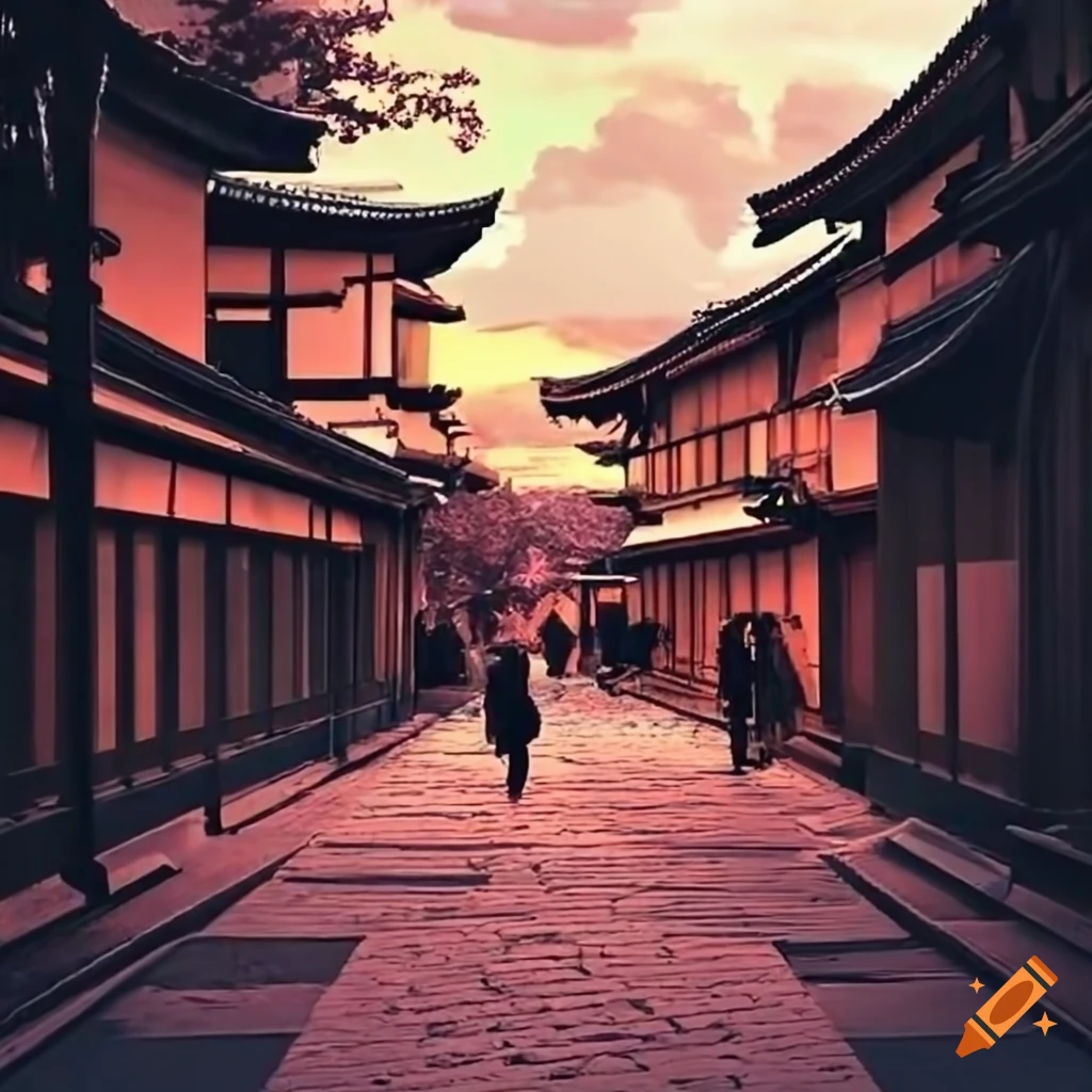 Kyoto cityscape on Craiyon