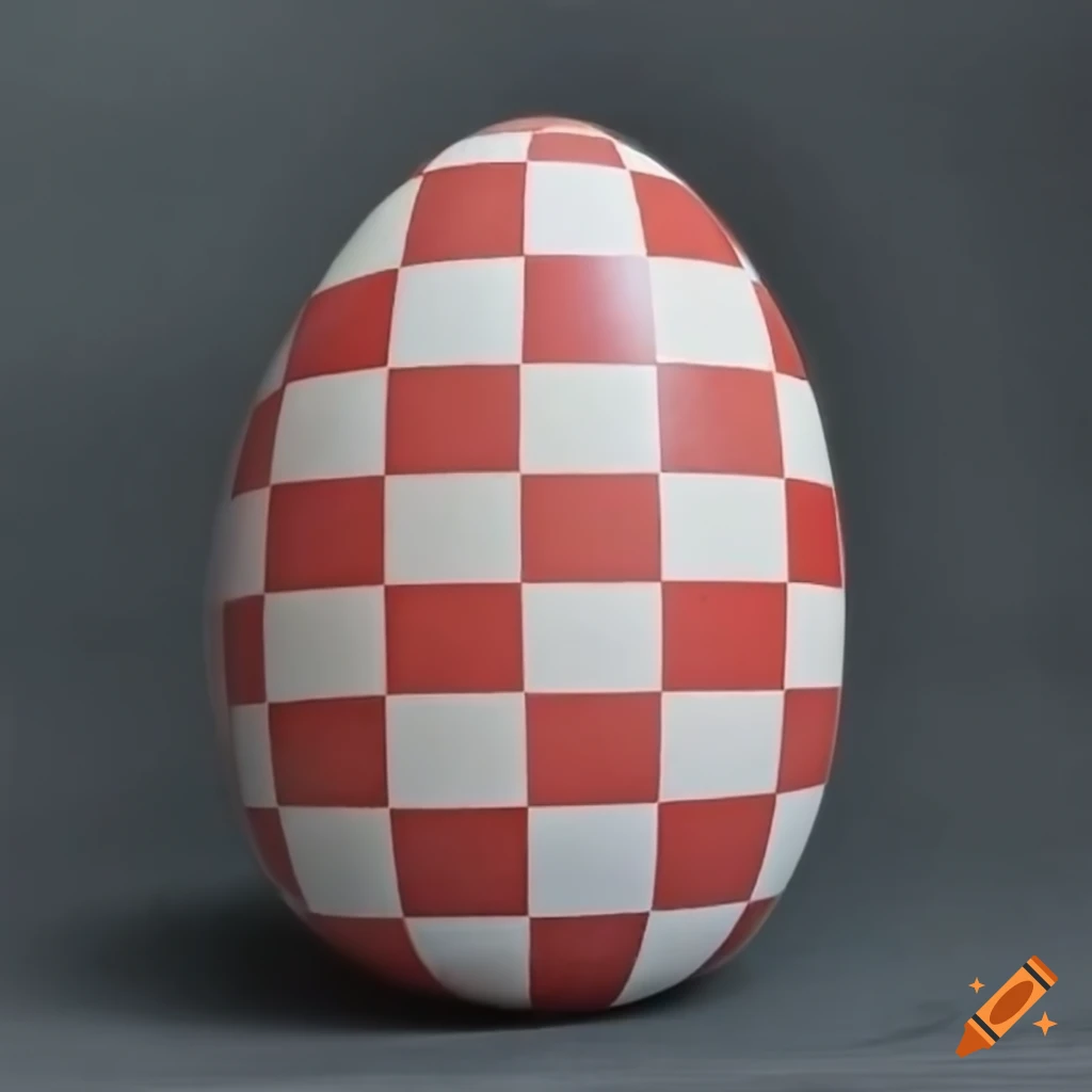 Easter egg with croatian checkerboard pattern on Craiyon