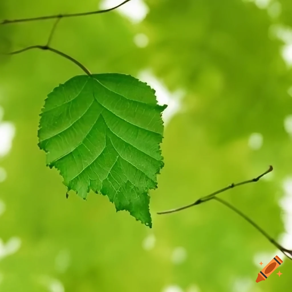 Birch green leaf on Craiyon