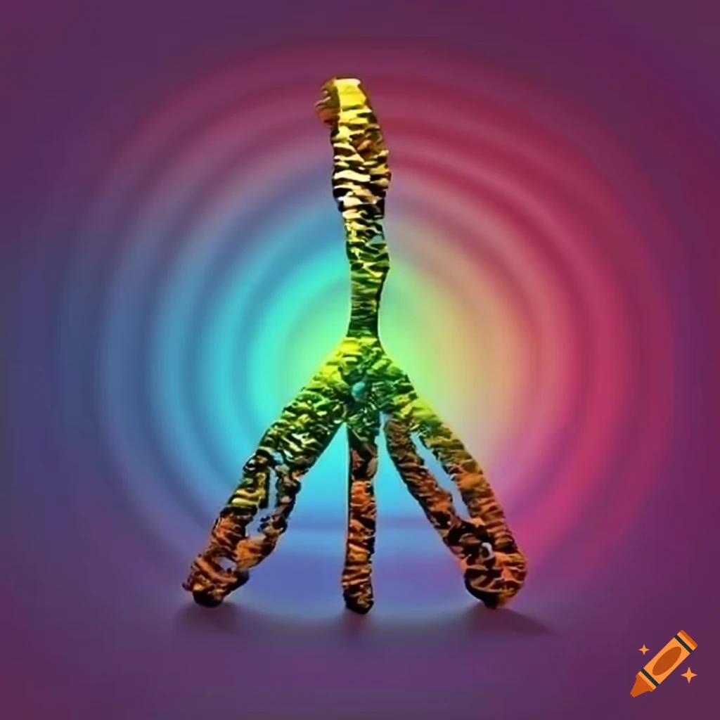 Peace sign created with waves on Craiyon