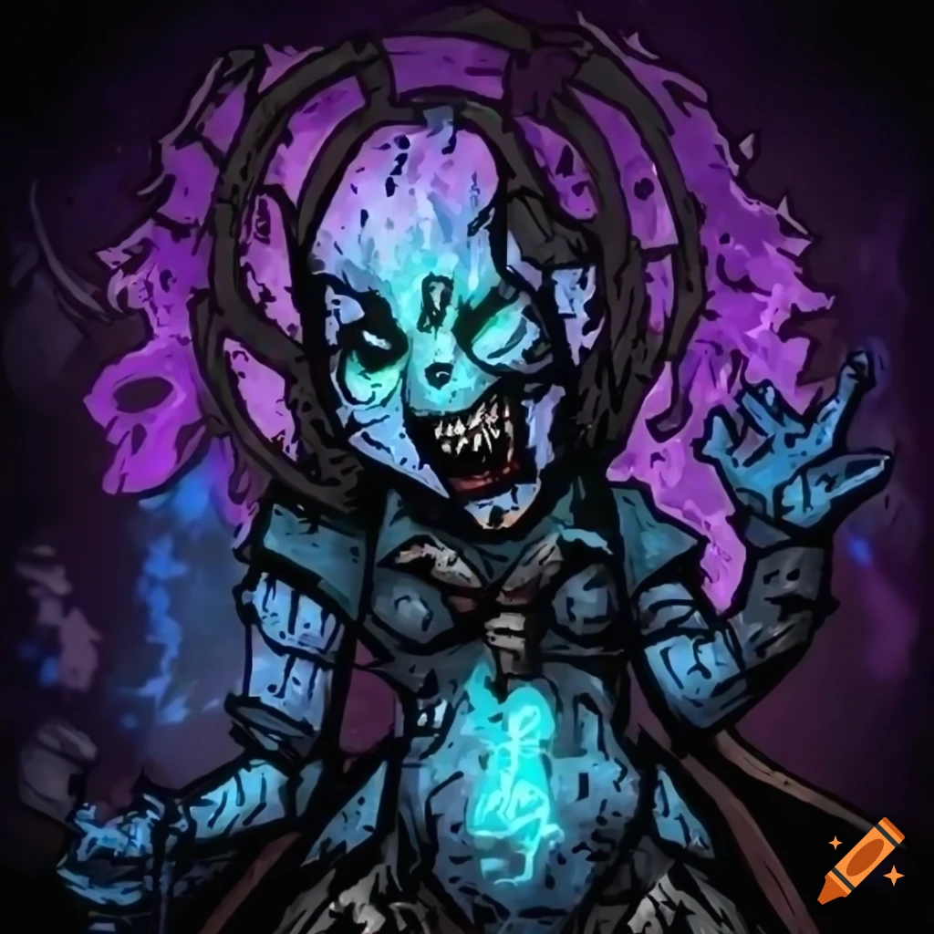 Ethereal spectral creature in Darkest Dungeon style on Craiyon
