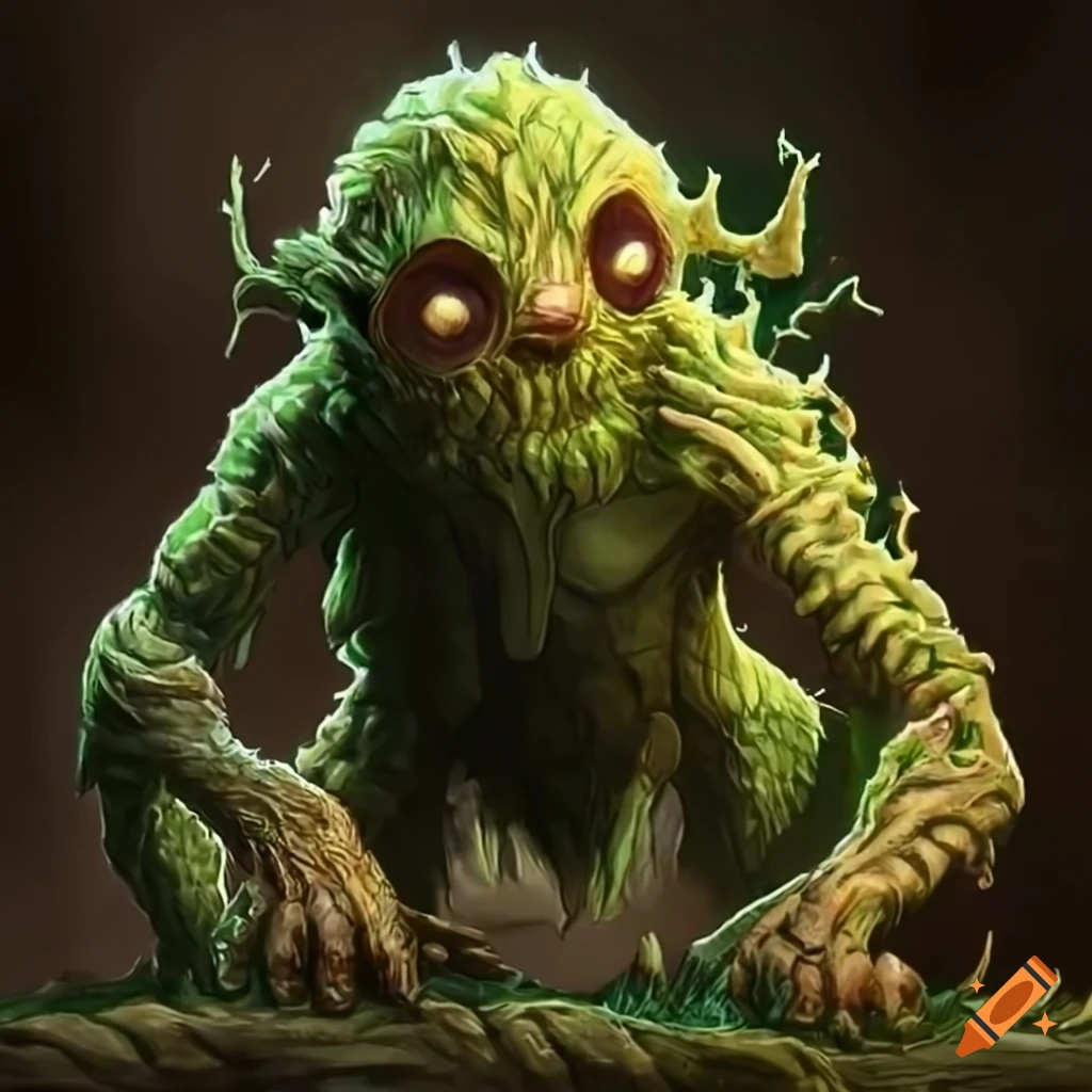 Strange shrub creature from dungeons and dragons on Craiyon