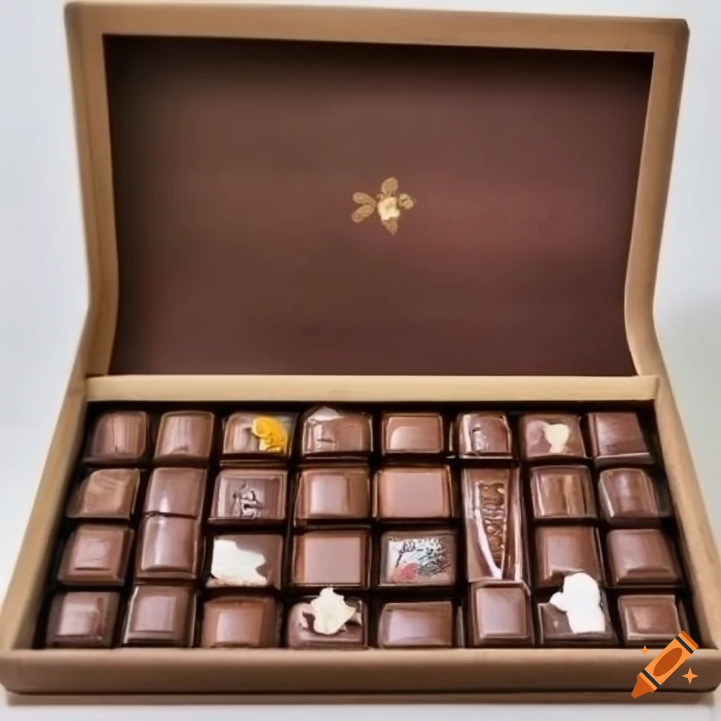 Traditional chocolate box with intricate lisbon-inspired details in ...