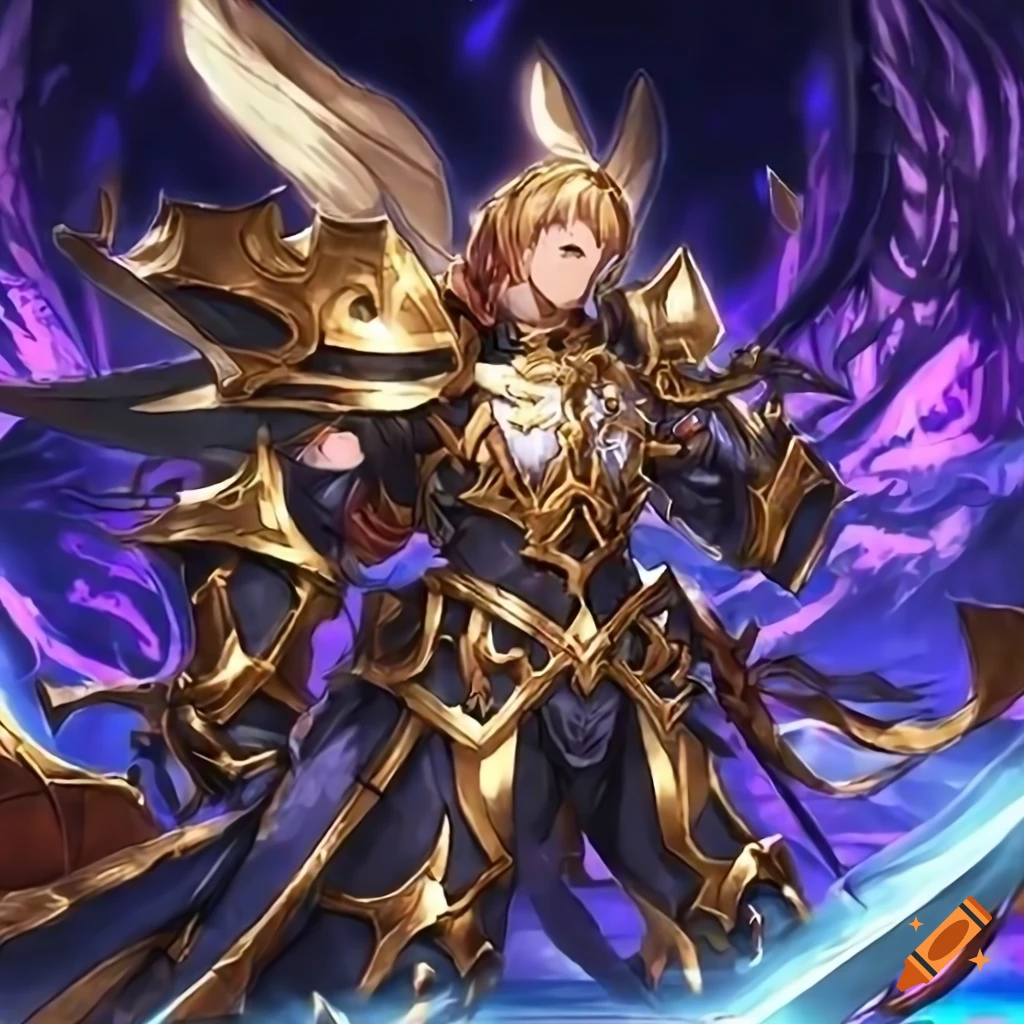 Anime archangel commander in a fantasy war setting on Craiyon