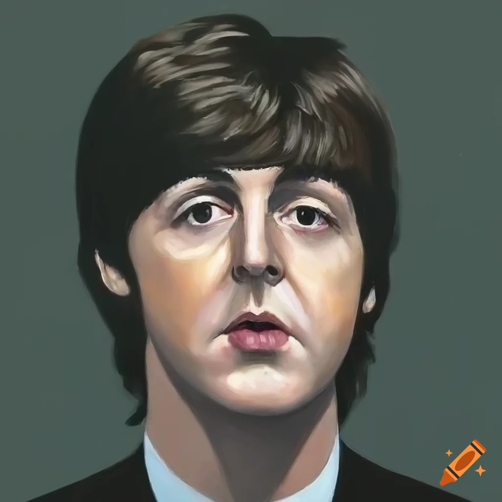 Empathetic portrait of Paul McCartney in the style of Margaret Keane on ...