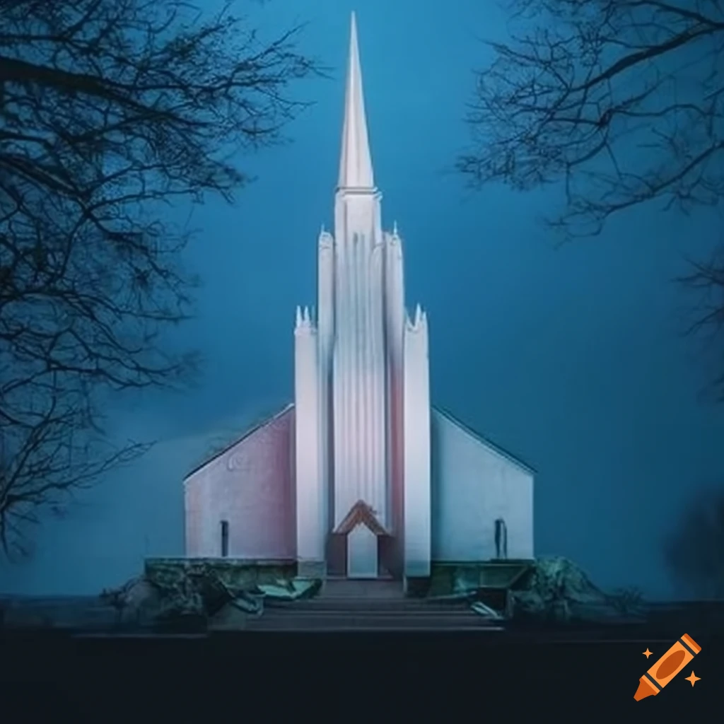 Empty mormon church interior on Craiyon