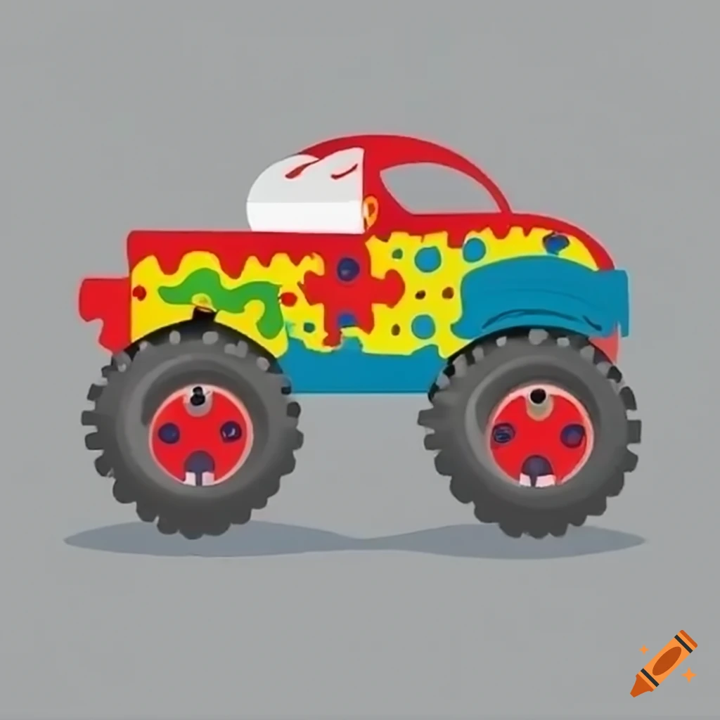Autism monster truck design on Craiyon