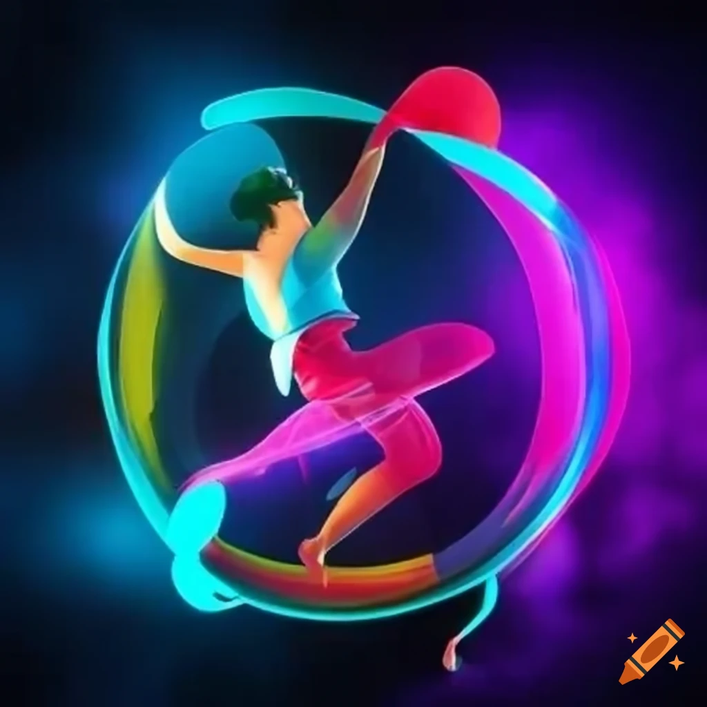Logo for dancing game competition 2024 dpf on Craiyon