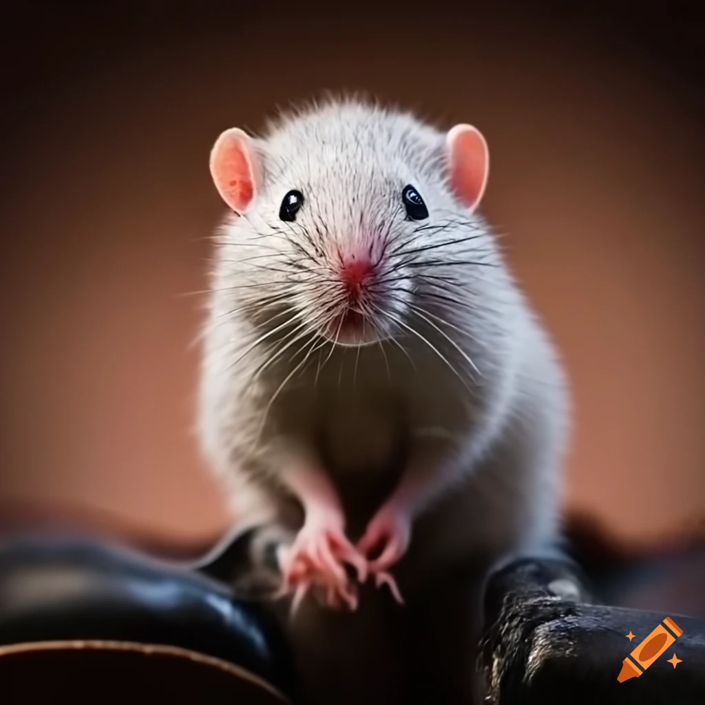 Rat sitting in a shoe on Craiyon