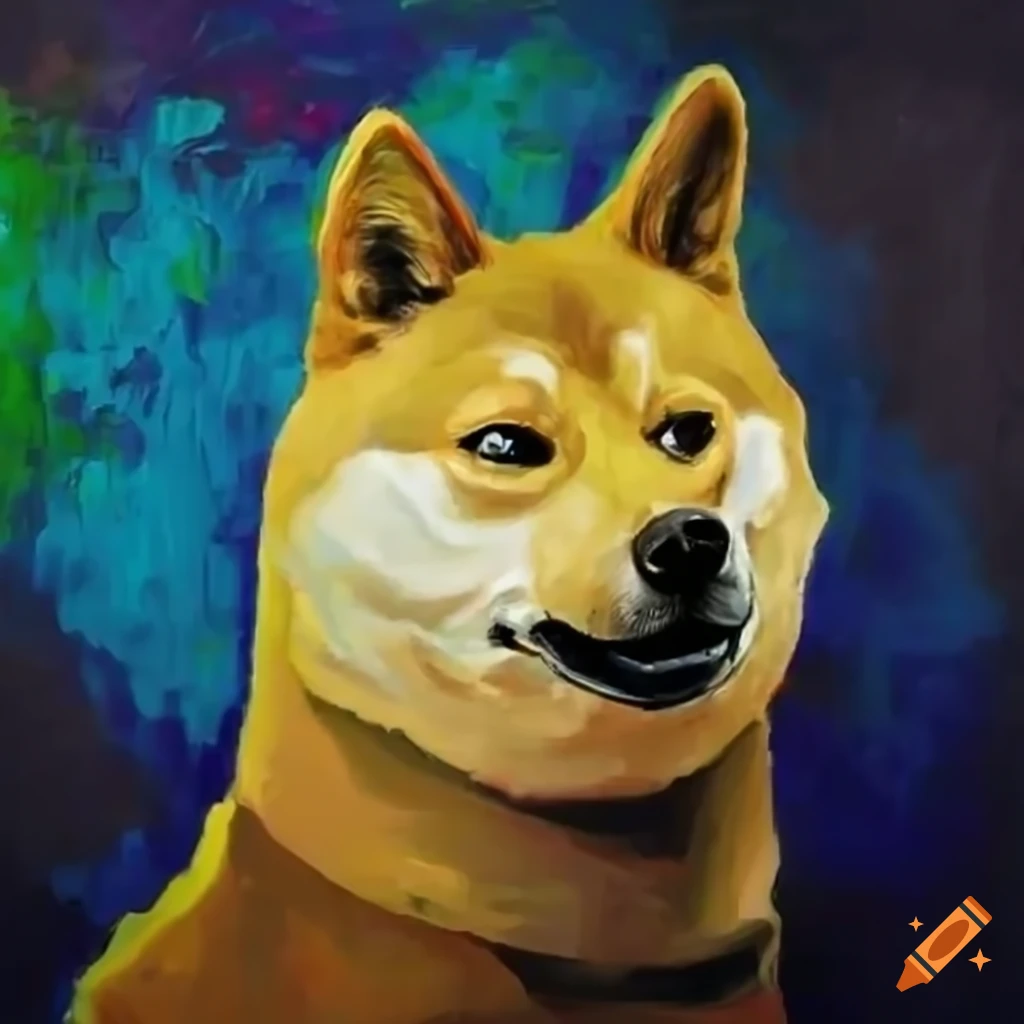 Drawing of a doge on Craiyon