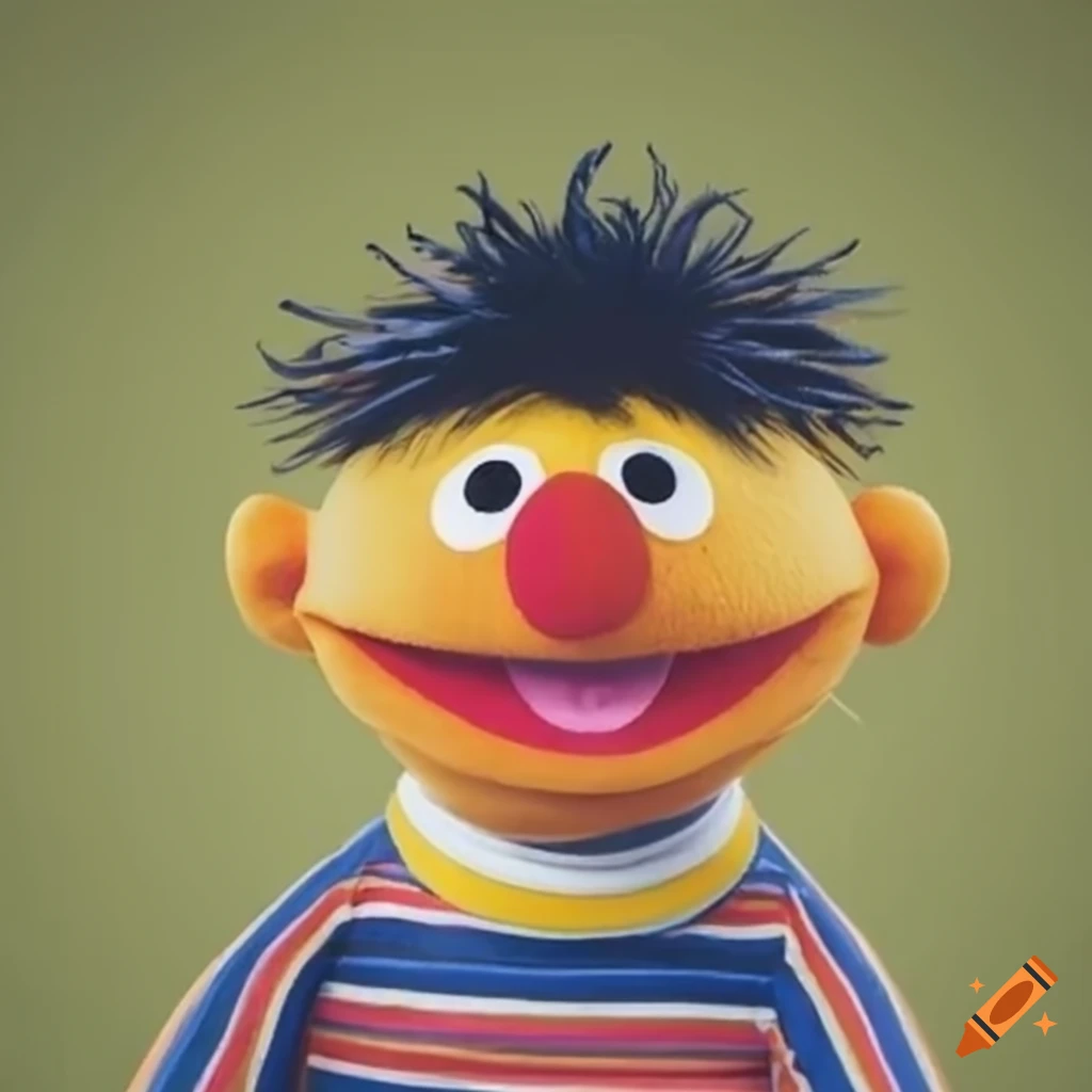 Ernie from sesame street in yellow on Craiyon