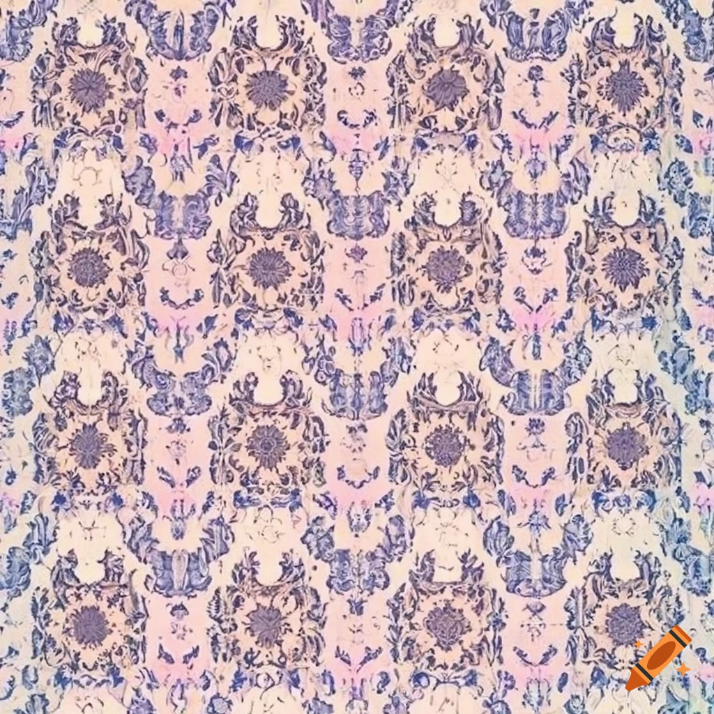Pastel victorian pattern design on Craiyon