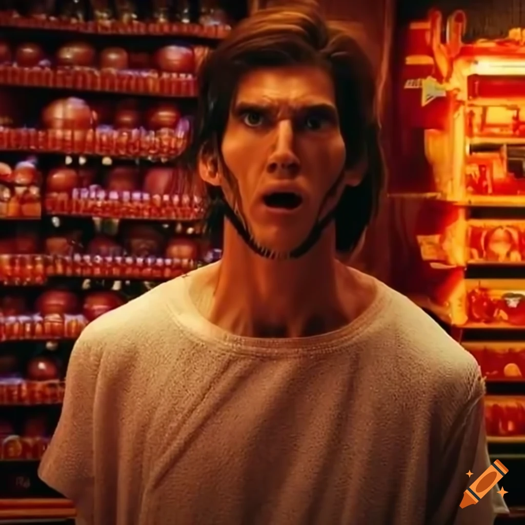 Omega Mart Lemons and Killer Tomatoes in a city battle scene on Craiyon