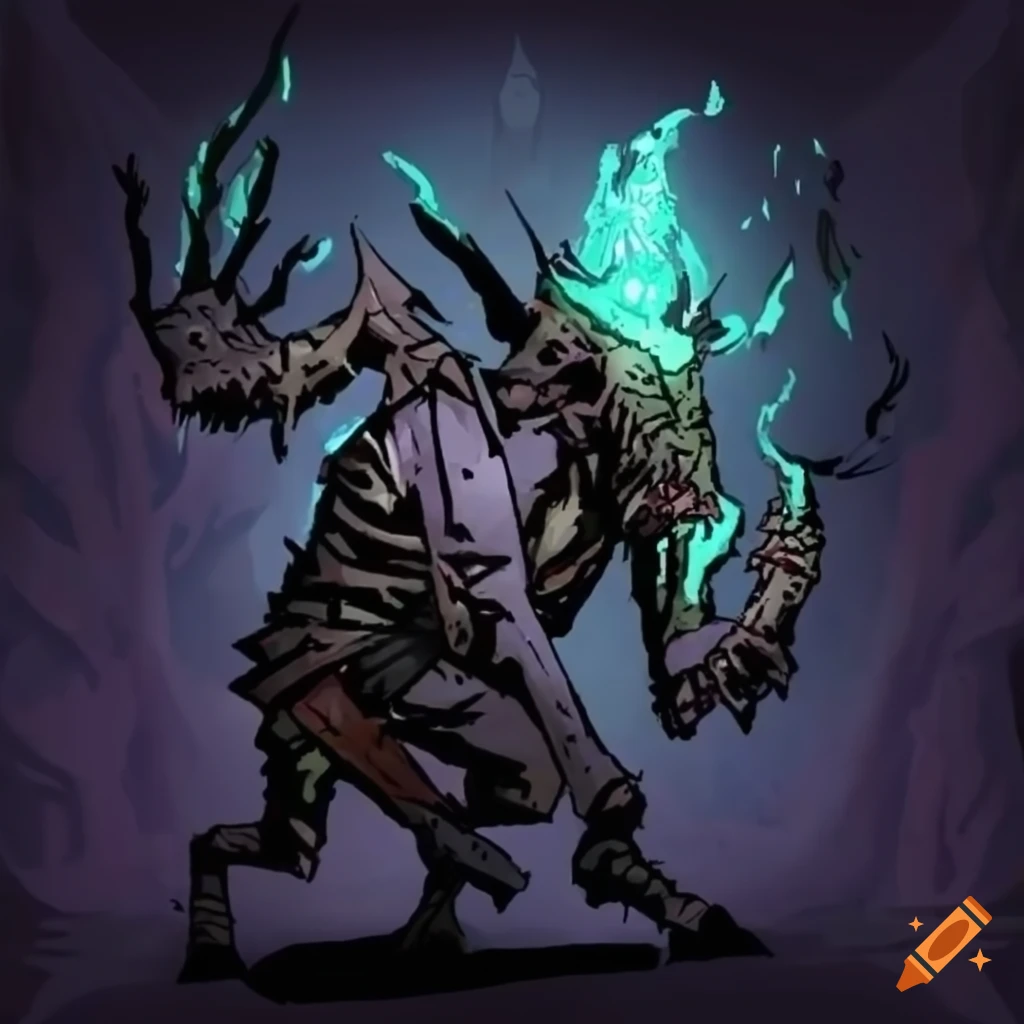 Ethereal spectral creature in the darkest dungeon style on Craiyon