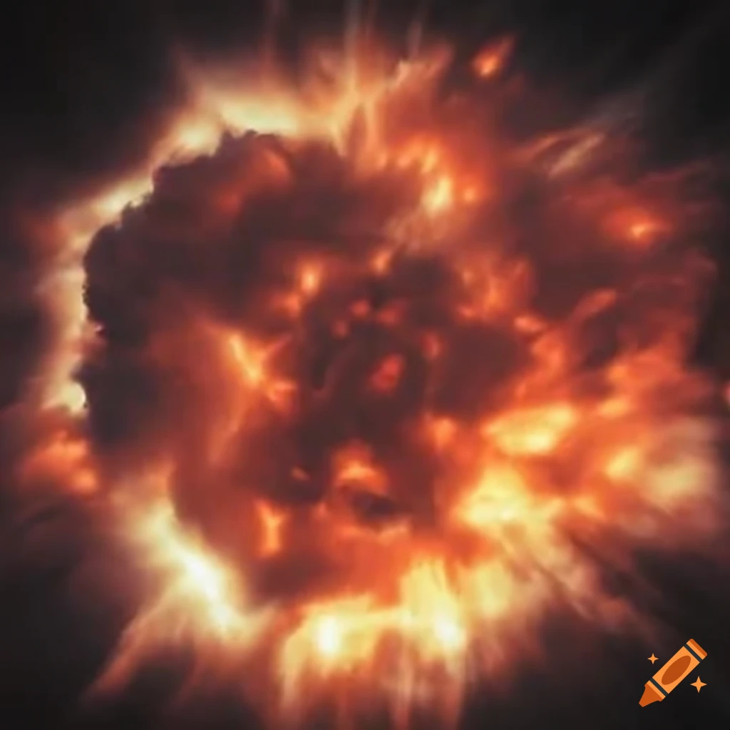 Explosion in outer space on Craiyon