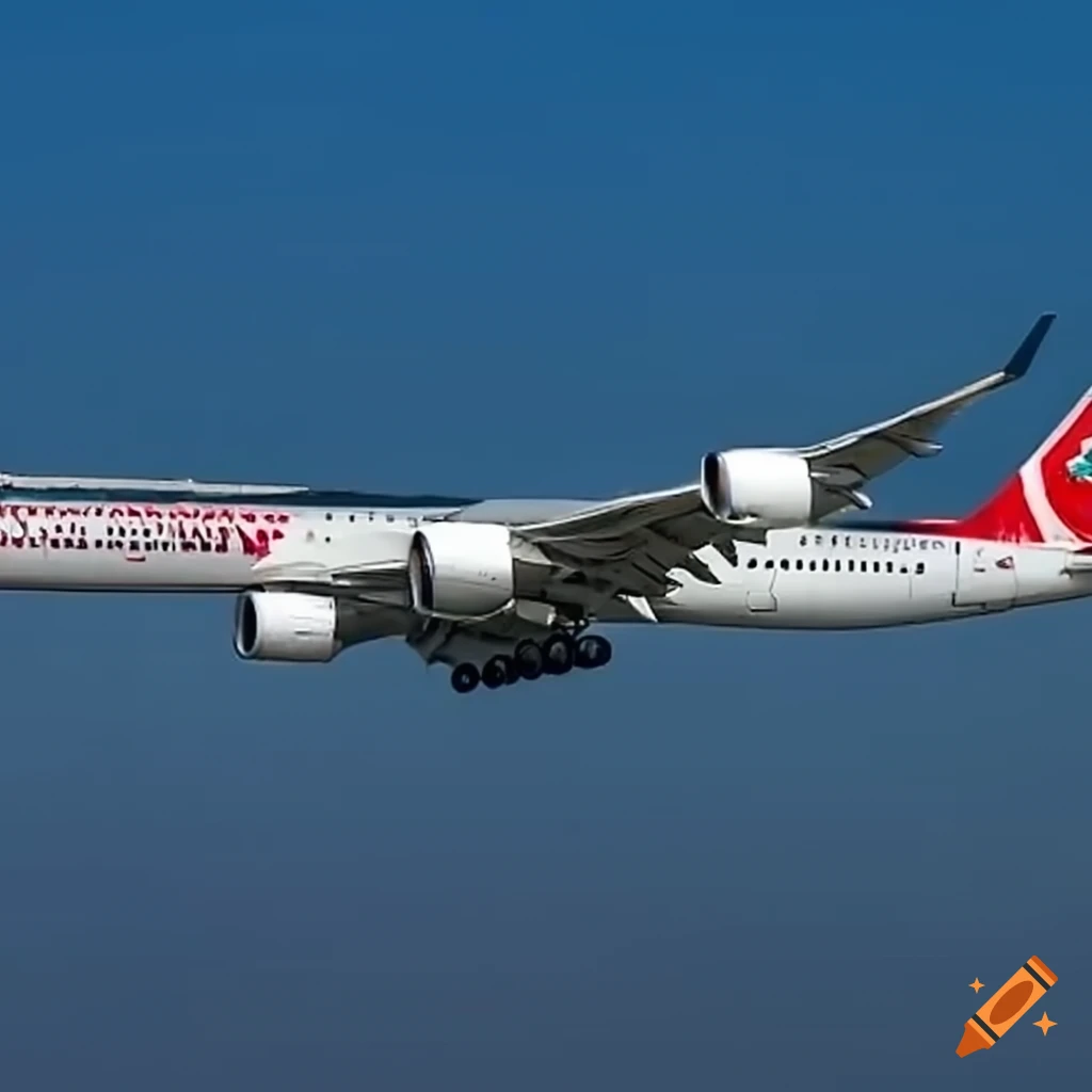 Kenya airways airbus a-380 aircraft on Craiyon