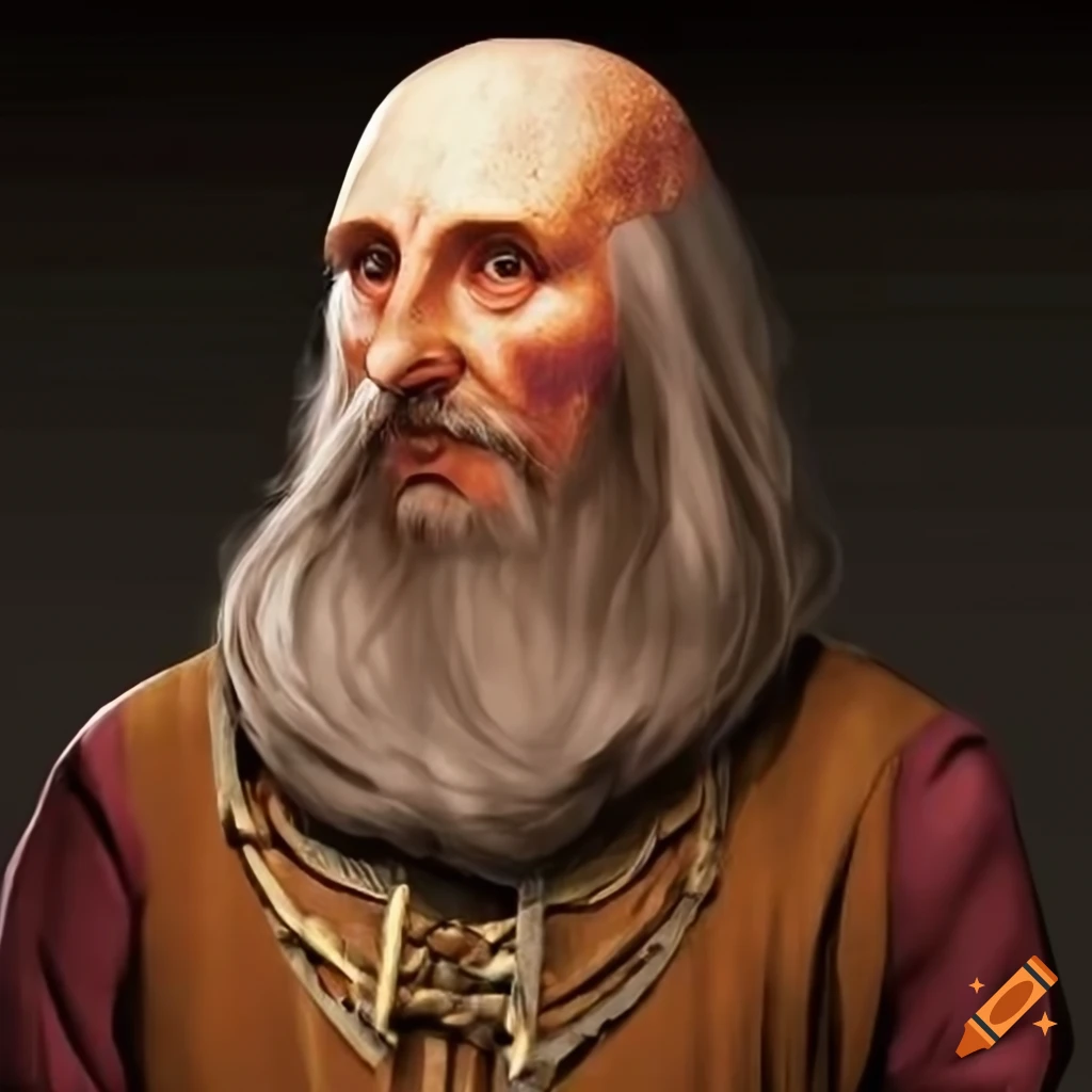 Medieval older noble merchant on Craiyon