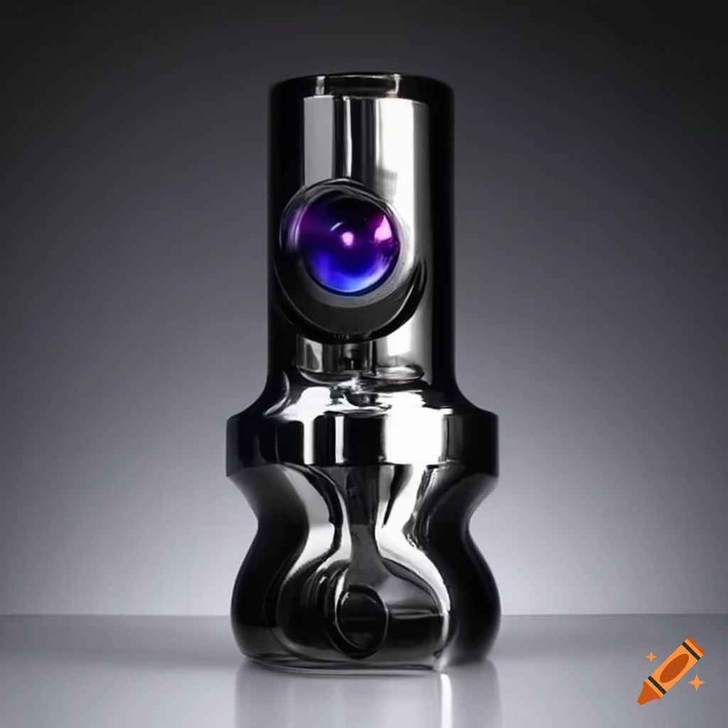 Complicated bong made from chrome car engine pistons in photorealistic ...