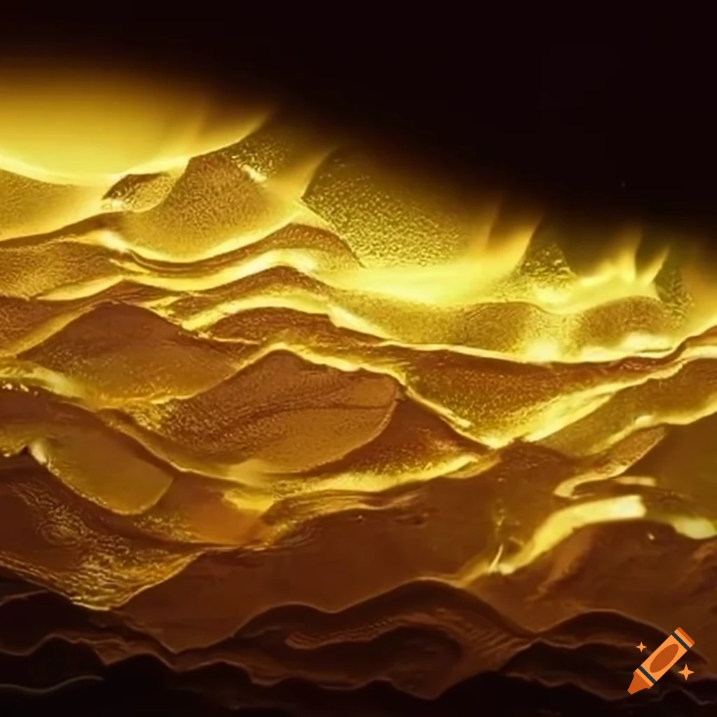 Landscape made of gold on Craiyon