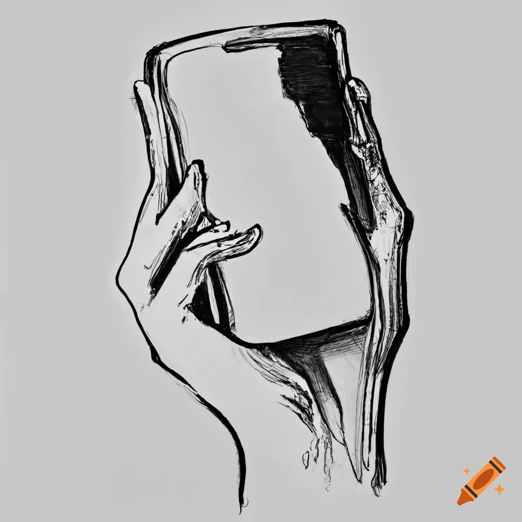 Person using a smartphone on Craiyon