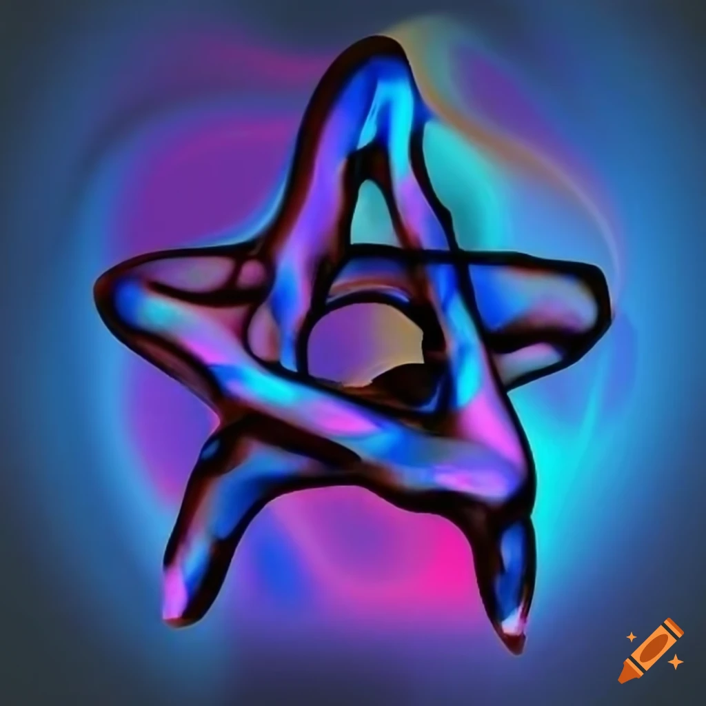 Abstract blue anarchy art piece on Craiyon