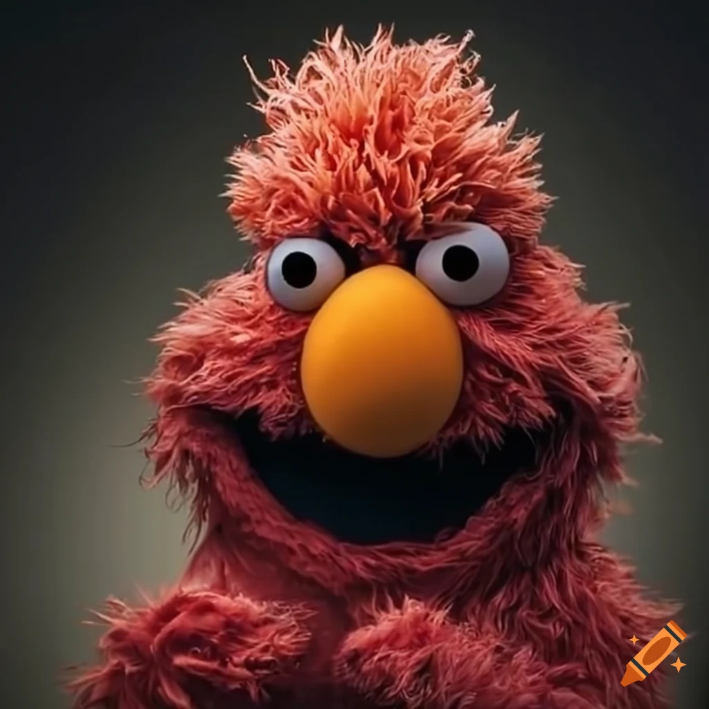 Inside courthouse with a character resembling fat elmo on Craiyon