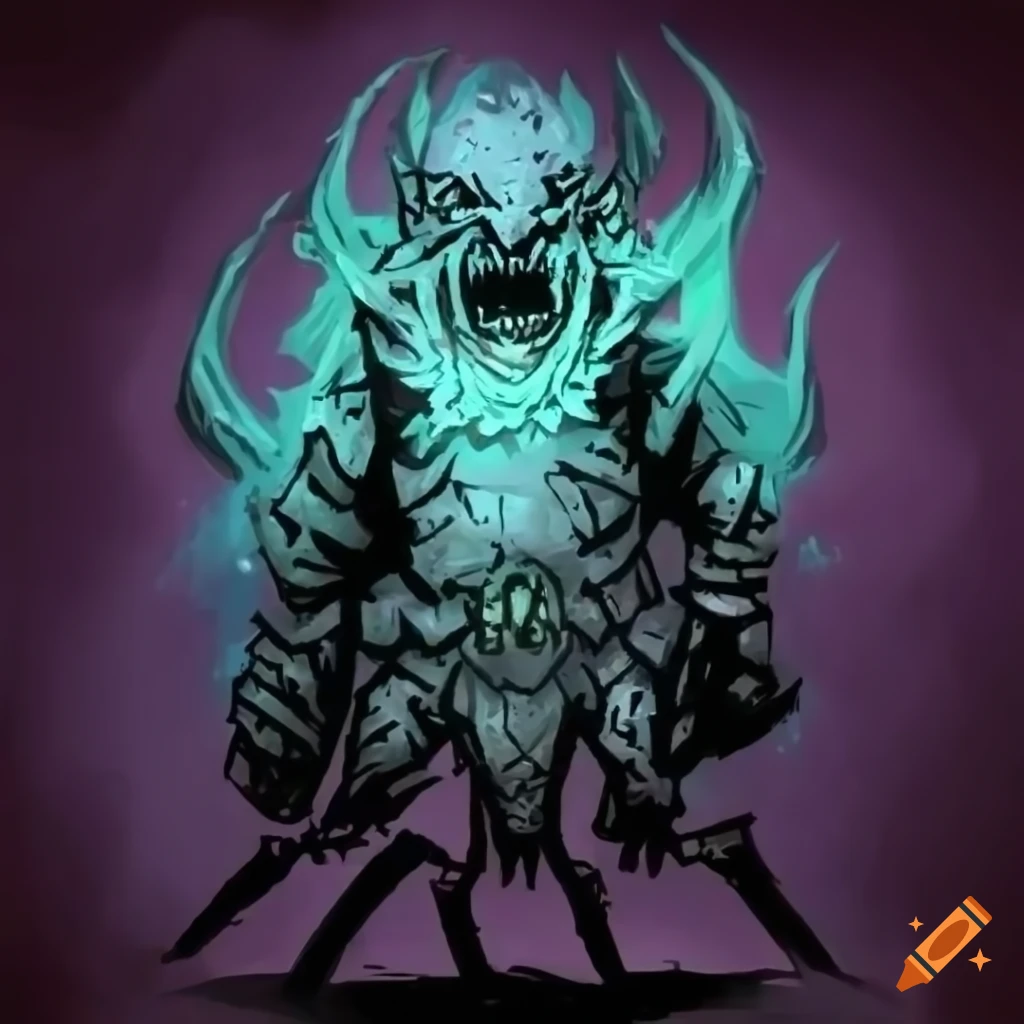Ethereal spectral creature in The Darkest Dungeon style on Craiyon