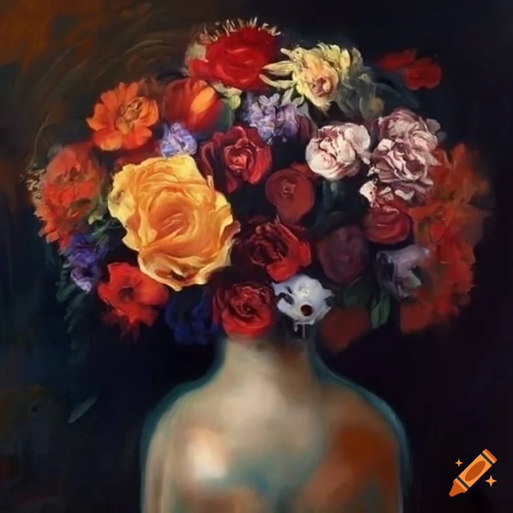 Horror flowers in a manet-inspired painting by stephen king on Craiyon