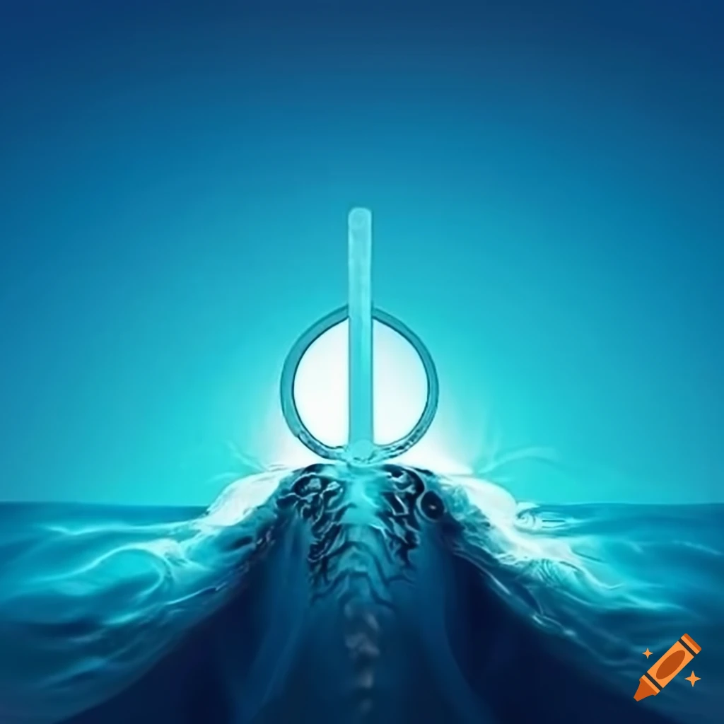 Ocean waves forming a peace sign symbol in unique artwork on Craiyon