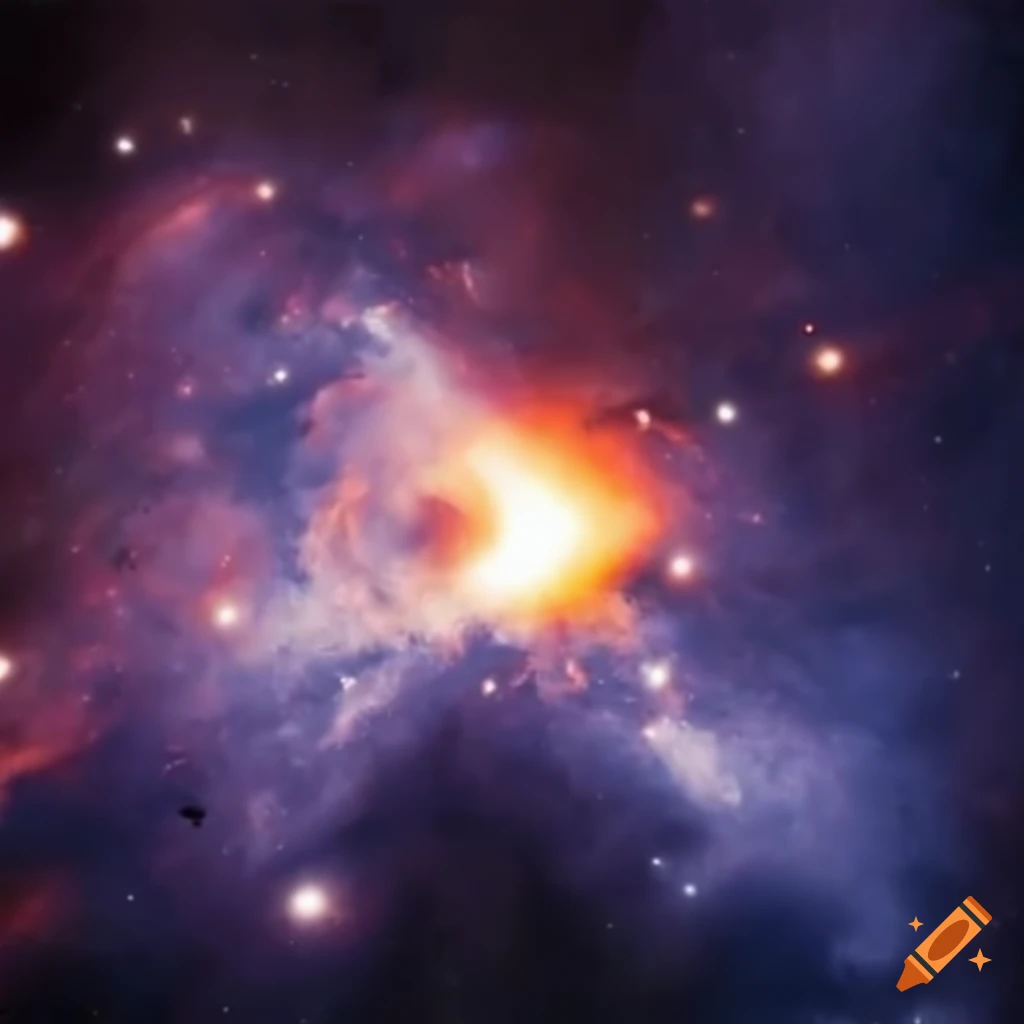 Space explosion on Craiyon