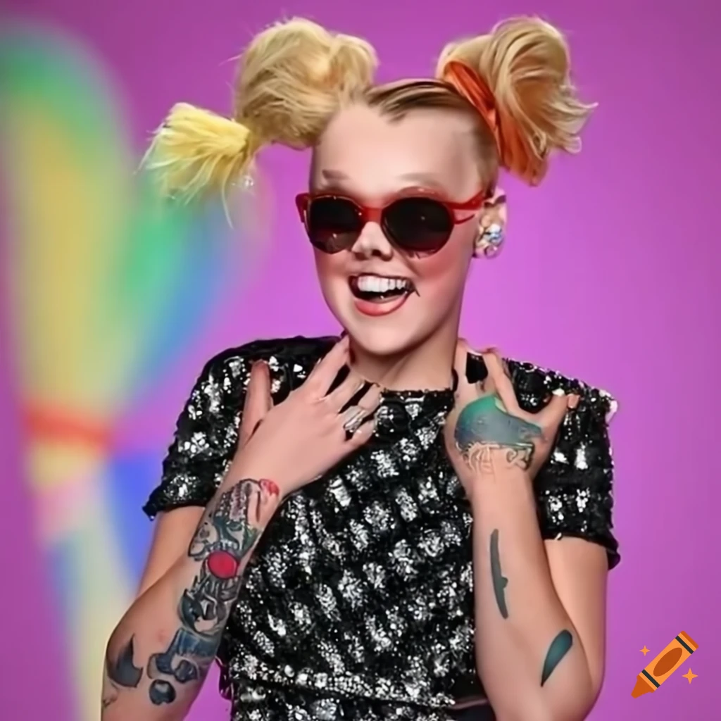 Jojo siwa and kate middleton in black sparkle outfits with sunglasses ...