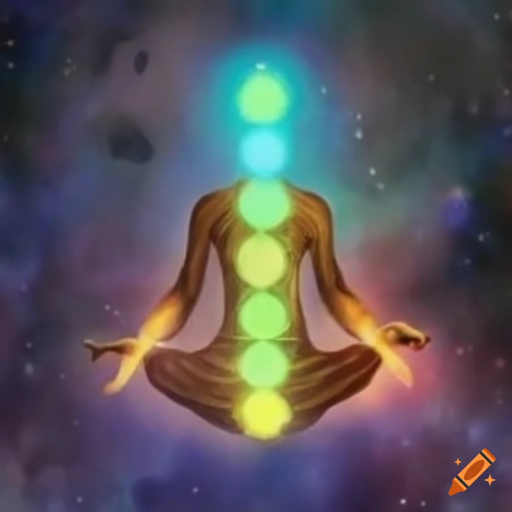 The ninth chakra - the universal mind chakra in a fantasy style on Craiyon