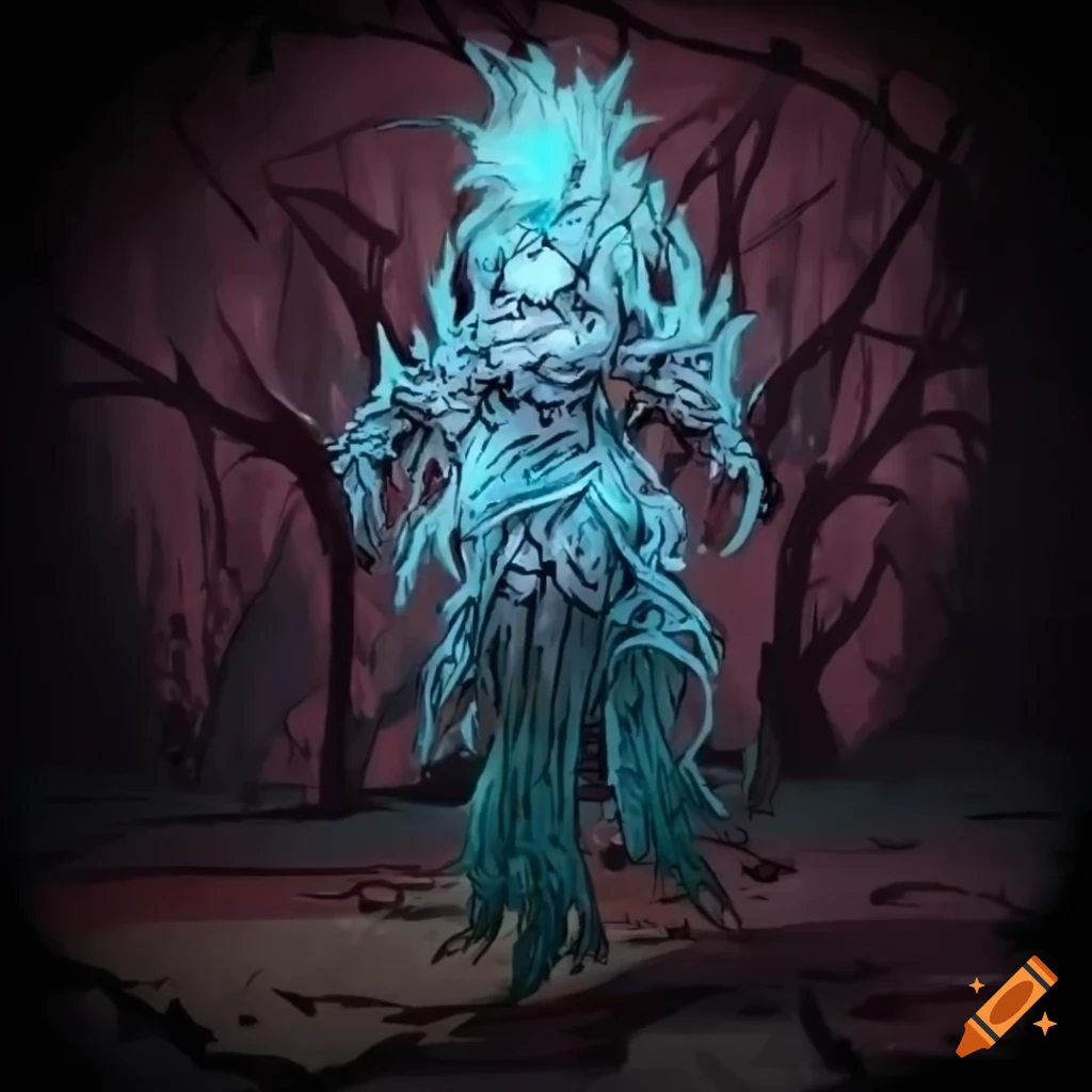 Fearsome ethereal spectral creature in The Darkest Dungeon style on Craiyon