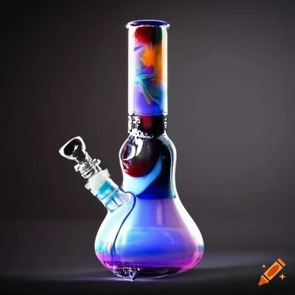 Creative flux capacitor themed bong design with two percolators on Craiyon