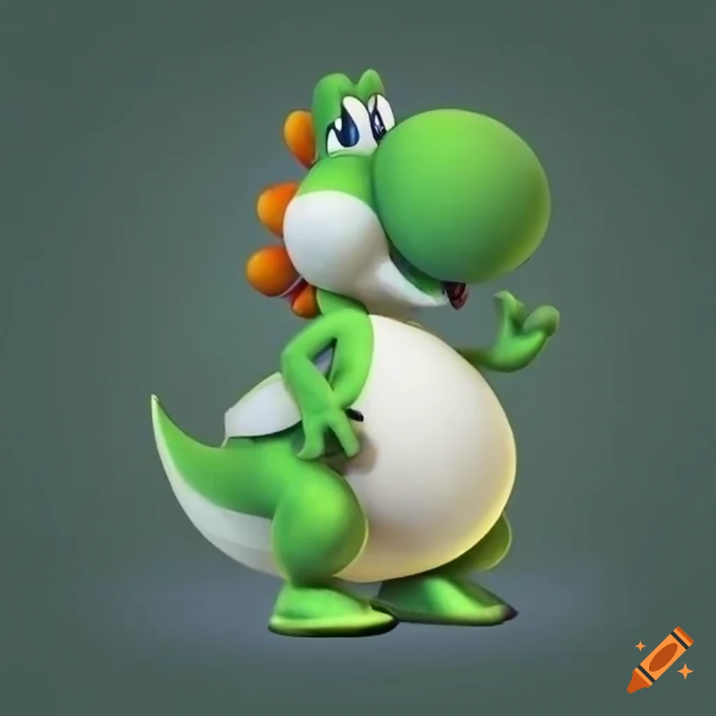 Adorable Yoshi character from Super Mario Bros. series on Craiyon