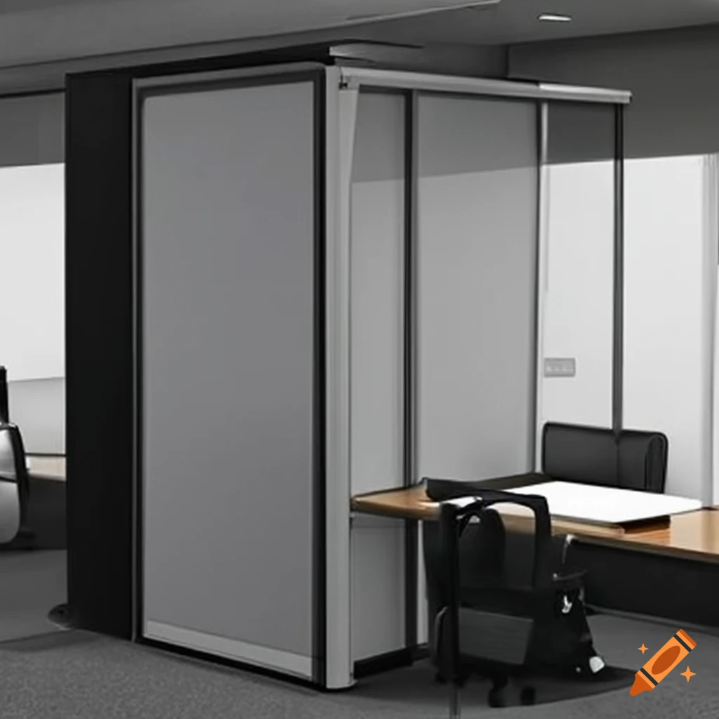 Office cubicle with daimler truck north america logo on Craiyon