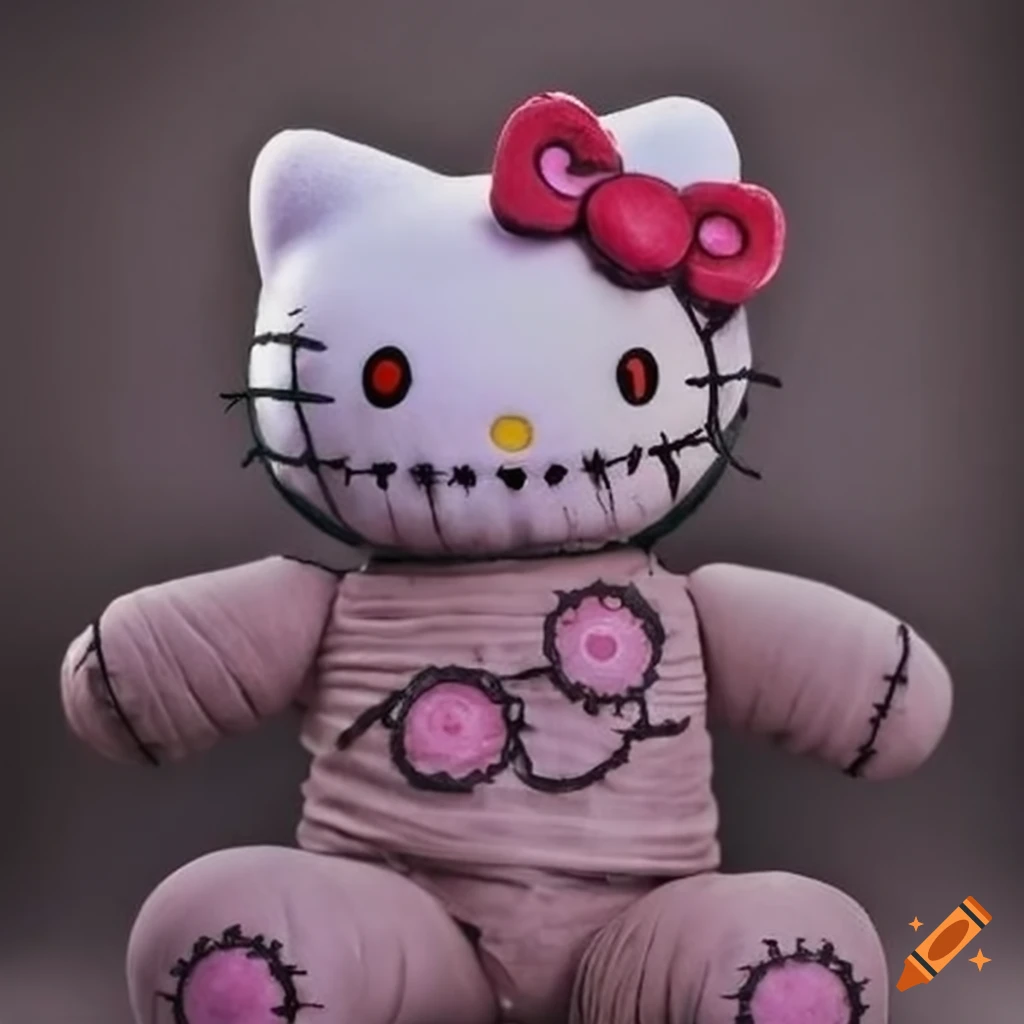 Hello kitty depicted as a voodoo doll on Craiyon