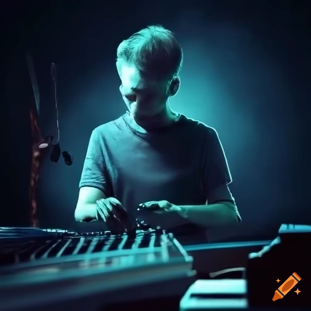 Musician in the digital world of music on Craiyon