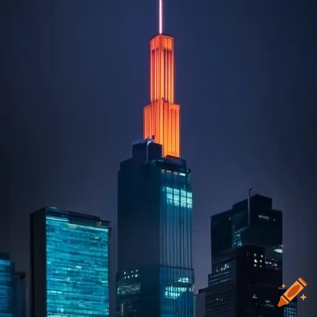 Orange willis tower on Craiyon