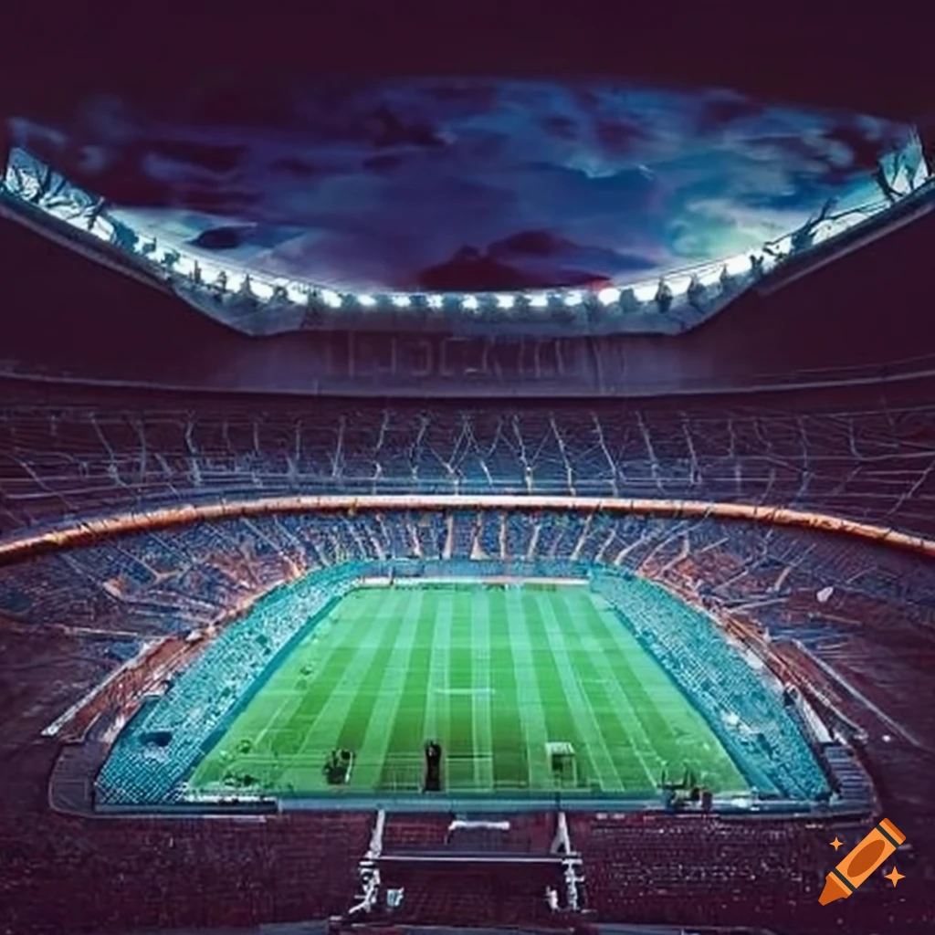 Stadium without a goal on Craiyon