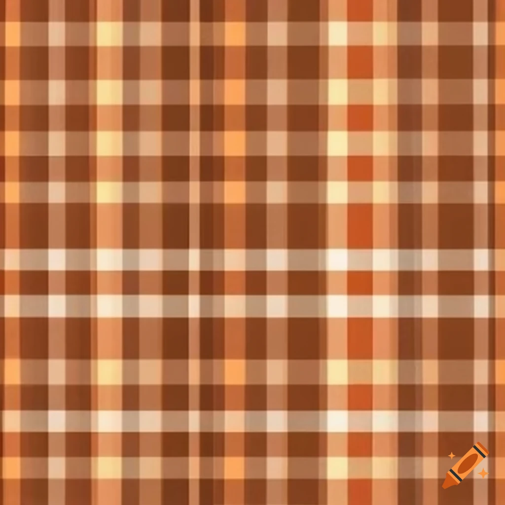 Brown cream orange plaid pattern on Craiyon