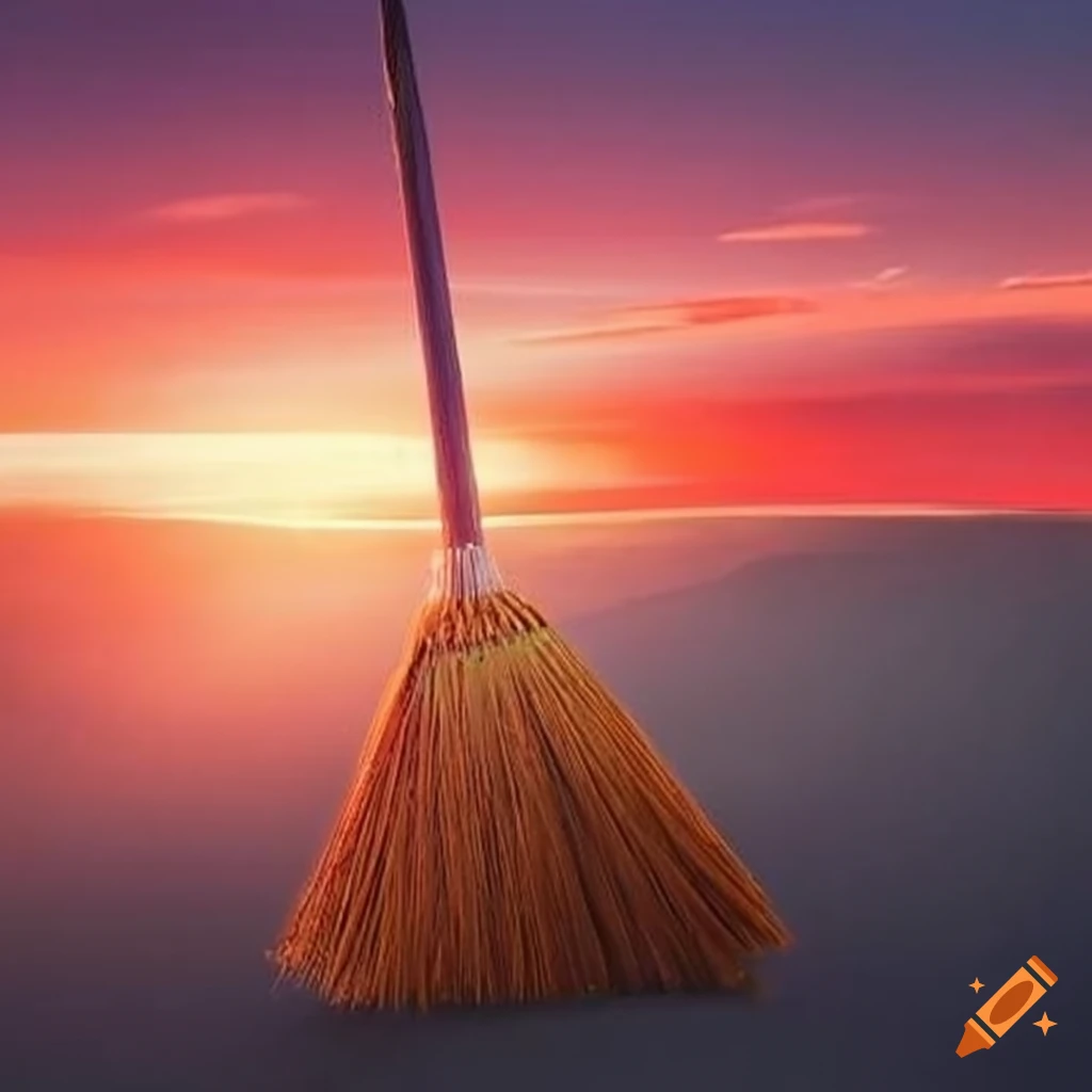 Broom in a sunset setting on Craiyon