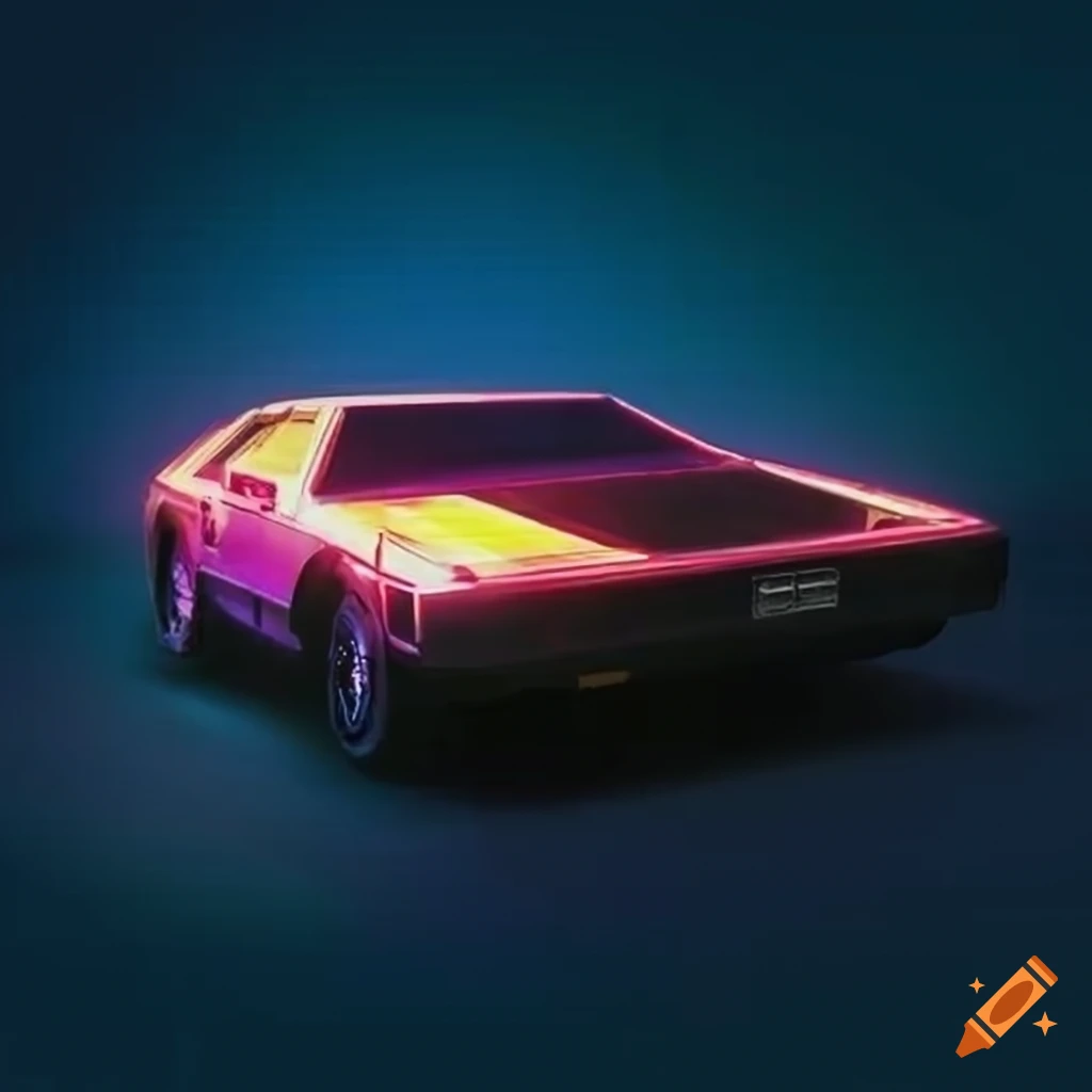 Delorean album cover on Craiyon